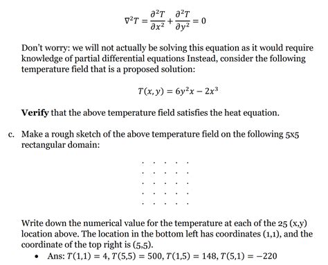 Problem 2 The Laplacian And The Heat Diffusion Equation One