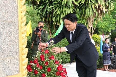 Media Laos ການນຳພັກ ລັດ ຄະນະບັນຊາ ປກສ ປກຊ ວາງພວງມະລາ