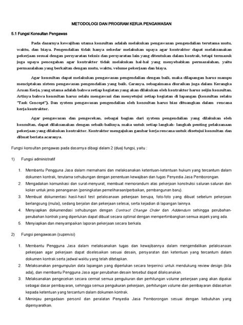 Metodologi Dan Program Kerja Pengawasan Pdf