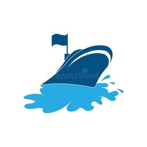 Cruise Ship Logo Template Vector Icon Stock Illustration Illustration