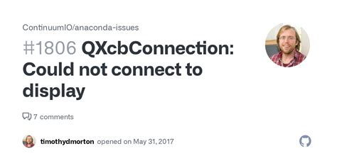 Qxcbconnection Could Not Connect To Display · Issue 1806