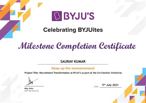 Saurav Kumar On Linkedin Lifeatbyjus Learning Thankyou