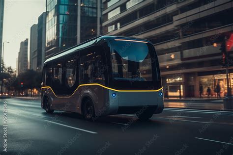 Self Driving Bus Autonomous Bus Driving In City Future Electric Passenger Buse Self Driving