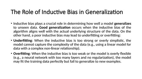 Inductive Bias And Various Characteristics Of Inductive Bias Pptx