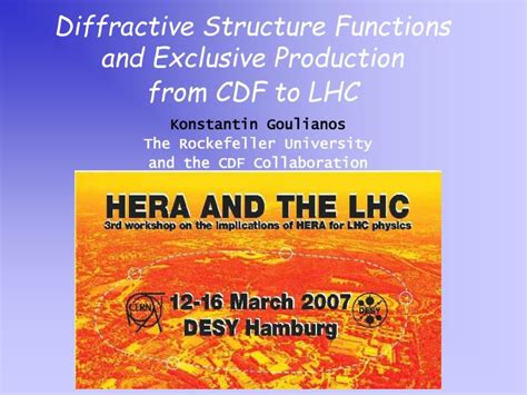 ppt diffractive structure functions and exclusive production from cdf