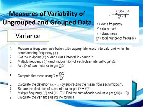 Measures Of Variability Of Grouped And Ungrouped Data Pptx