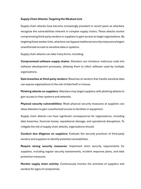 Supply Chain Attacks Pdf