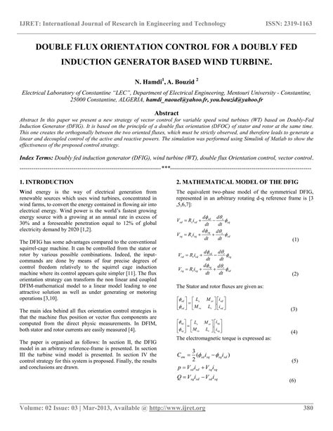 Double Flux Orientation Control For A Doubly Fed Induction Generator