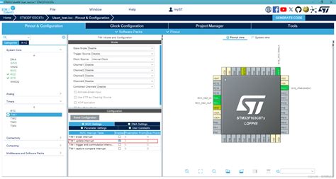 Stm32f1学习笔记四—cubemx定时器中断平滑滤波stm32cubemx定时器tim1中断 Csdn博客