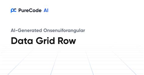 Use Ai To Build Onsenui For Angular Data Grid Row