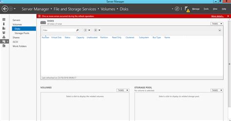 Server Manager Showing No Disks Or Volumes On Server R PC Mac Help And Assistance