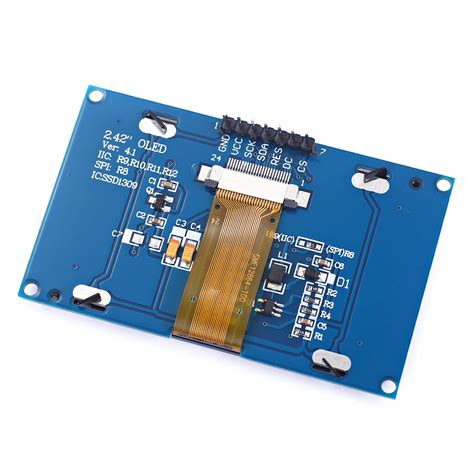 Teyleten Robot 242 Inch 128x64 Oled Lcd Display Module Ssd1309 7 Pin Spiiic I2c Serial