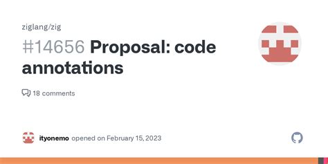 Proposal Code Annotations · Issue 14656 · Ziglangzig · Github