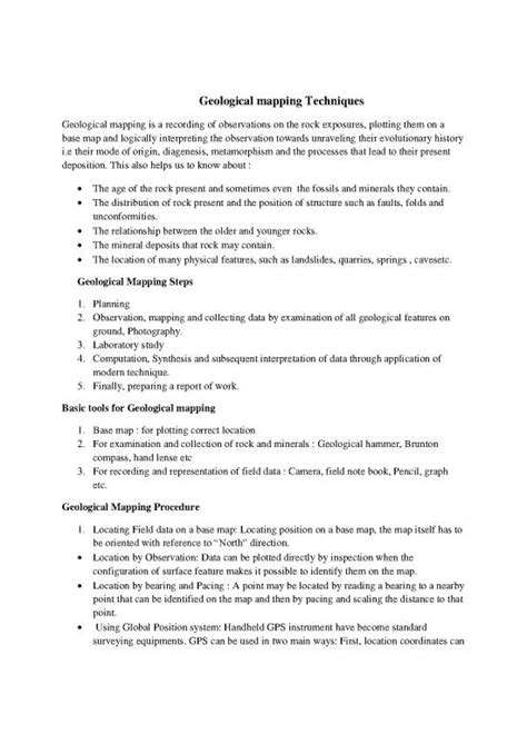 Geological Mapping Pdf 200835 Geological Mapping Techniques Converted