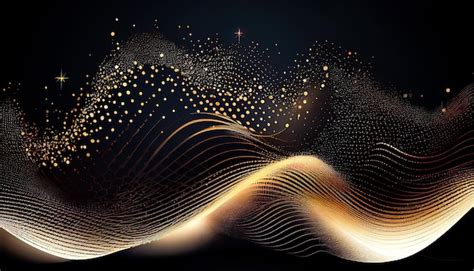 Premium Photo Digital Flowing Wave Particles Abstract Background Generative Ai Generative Ai