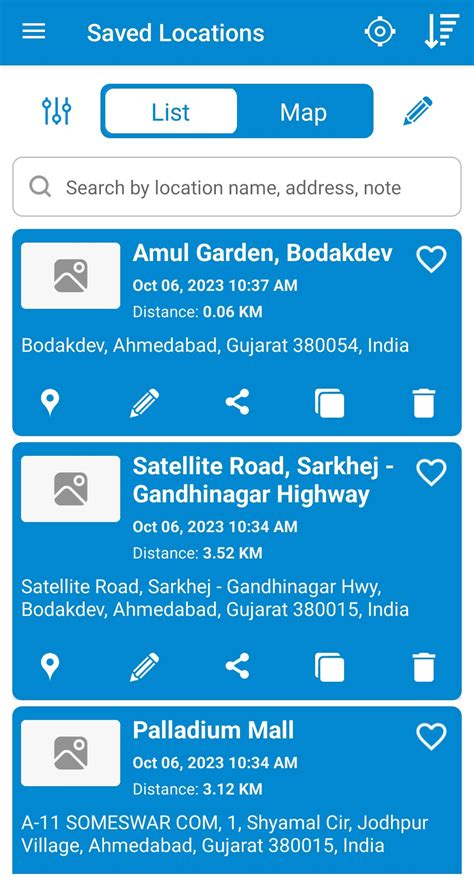Manage Location Save Location Gps