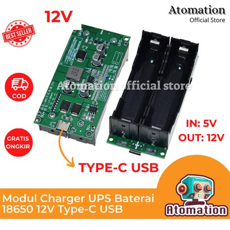 Jual Modul UPS Mini Charger Charging Baterai Battery 18650 DC DC Step Up 12V Kab Sleman