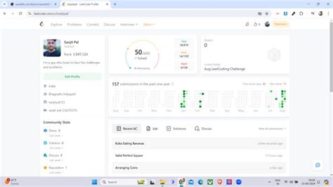 Sanjit Pal On Linkedin Leetcode Codingjourney Achievementunlocked Techgrowth