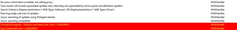Solved Client Machines Not Finding Software Updates Scan Failed With