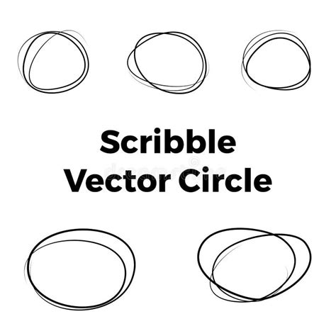 Concentric Irregular Circles Circular Element With Random Scribble Sketchy Feel Abstract