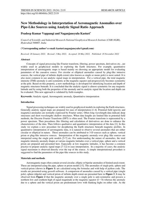 pdf new methodology in interpretation of aeromagnetic anomalies over