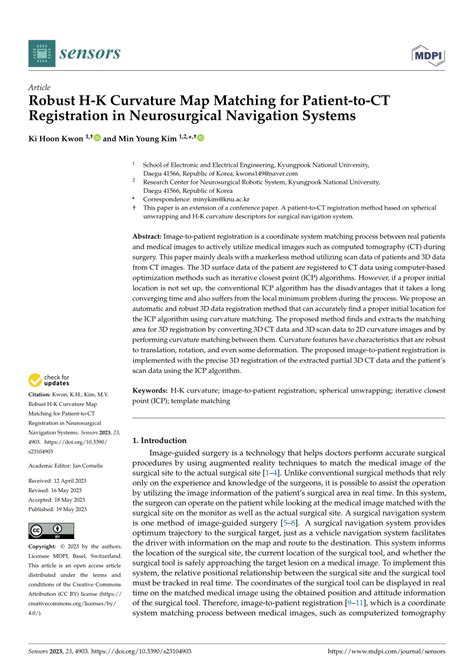 Pdf Robust H K Curvature Map Matching For Patient To Ct Registration In Neurosurgical