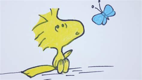 Drawing Woodstock Form Peanuts X3 스누피의 우드스탁 그리기 색칠하기 006 Youtube