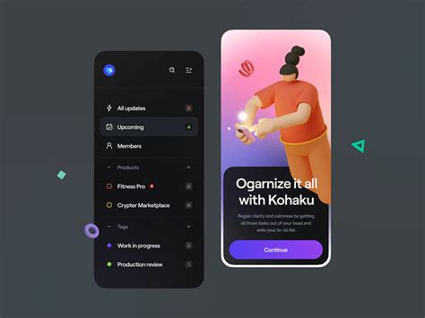 Productivity Dark Mobile App On Behance