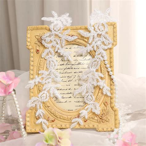 웨딩 드레스 패치 아플리케 레이스 패치 5 쌍 Diy 신부 헤어 액세서리 흰색 옷 장식lace Patchapplique Lacedress Patches