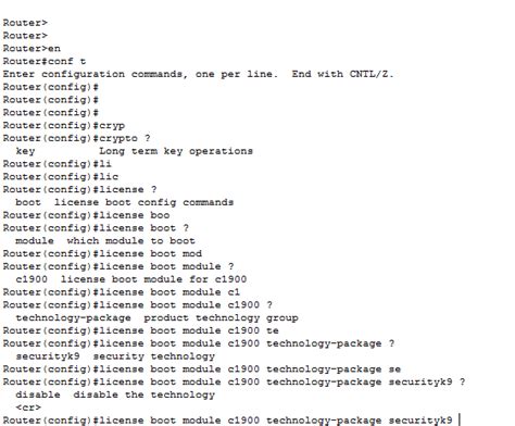 Networking Crypto Or Security Commands In 1900 Cisco Router
