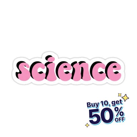 Science Sticker Pink Sticker For Sale By Sophiemrich Science