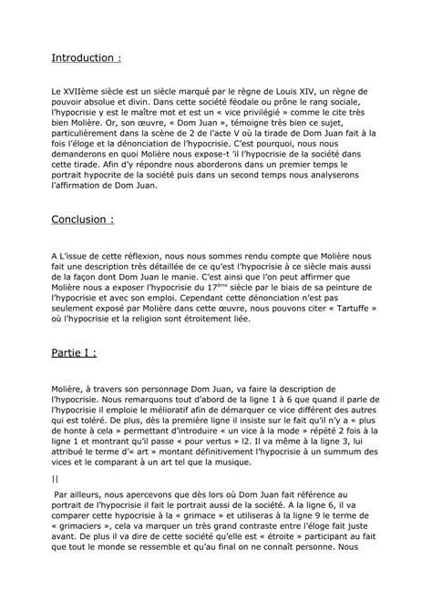 analyse linéaire dom juan scène 2 acte 5 molière