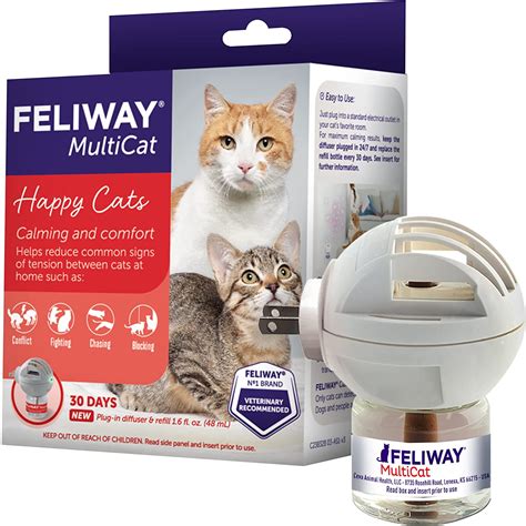 Feliway Multicat Happy Cats Calming And Comfort Plug In Diffuser And 48 Ml Refill Kit 30 Day