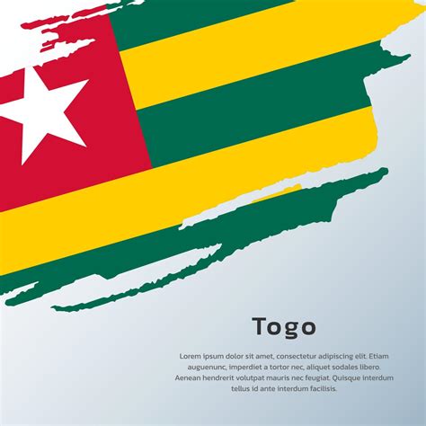 Illustration Of Togo Flag Template 13370821 Vector Art At Vecteezy