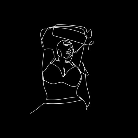 Vector Continuous Line Sexy Female Model 13269464 Vector Art At Vecteezy