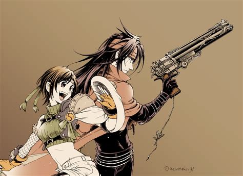Yuffie Kisaragi And Vincent Valentine Final Fantasy And 1 More Drawn