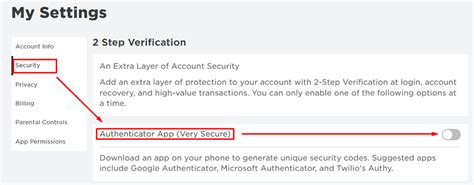보안 키 QR 코드 Roblox를 사용하여 단계 인증 활성화