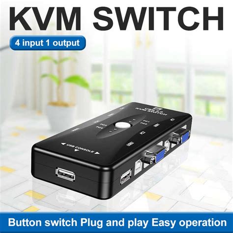 Kvm Switch Box 2 Port 4 Port Usb Switch Kvm Switcher Splitter Box Na