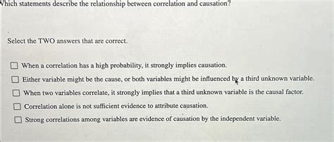 Solved Which Statements Describe The Relationship Between