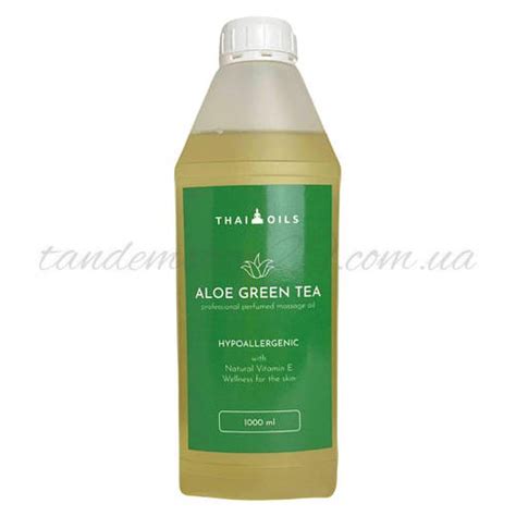 Масло для массажа для всех типов кожи увлажняющее Thai Oils Aloe green ...