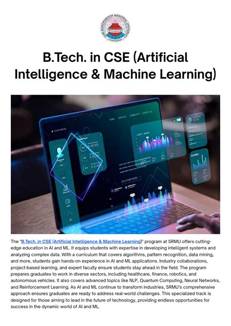 Ppt B Tech In Cse Artificial Intelligence And Machine Learning Powerpoint Presentation Id