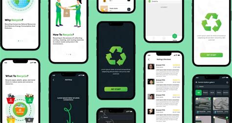 Recycle Mobile App Ui Kit Figma Design