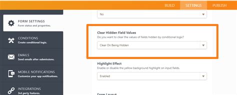 Inventory Widget Clear Hidden Field Values Is Not Working When