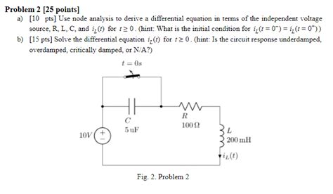 Solved Problem Points A Pts Use Node Analysis Chegg