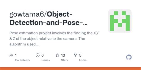 Github Gowtama6object Detection And Pose Estimation Pose Estimation
