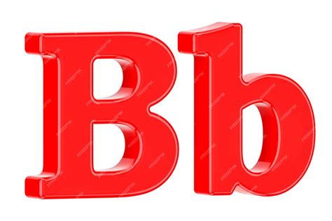 Premium Photo English Red Letter B With Serifs 3d Rendering