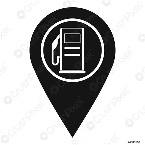 Map Pointer With Gas Station Symbol Icon Stock Vector Crushpixel