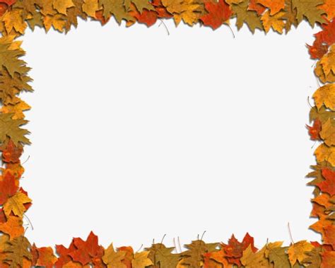 컬러 잎 나뭇잎 일러스트 Png 컬러 단풍 액자 이미지 벡터 Psd 파일 Pngtree Clip Art Borders Fall Borders Autumn