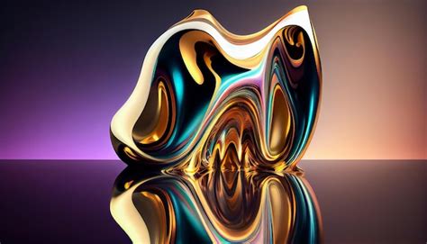 Premium Ai Image Abstract Multicolor Metallic Abstract Shape Generative Ai Generative Ai
