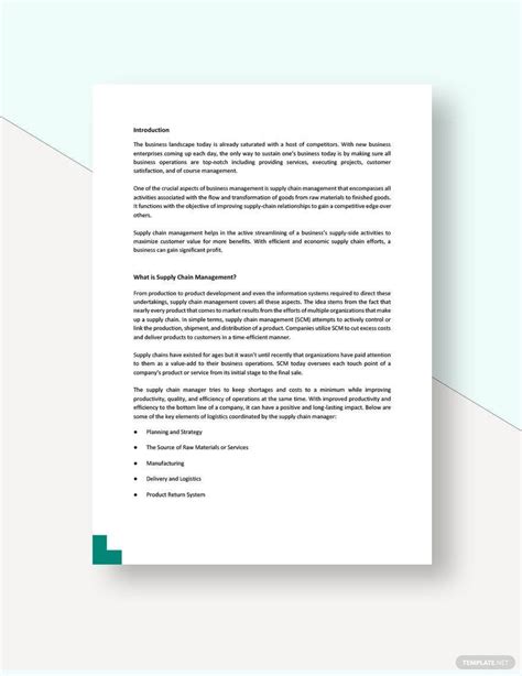 FREE Supply Chain Management Templates Examples Edit Online